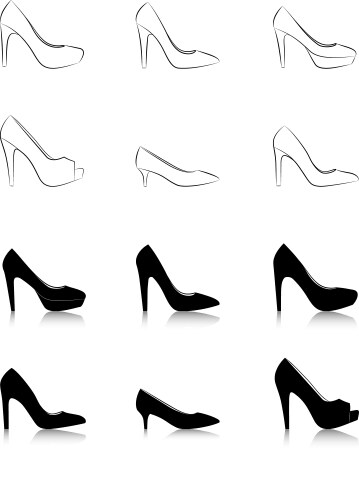 Girls in high heels fashion Royalty Free Vector Image