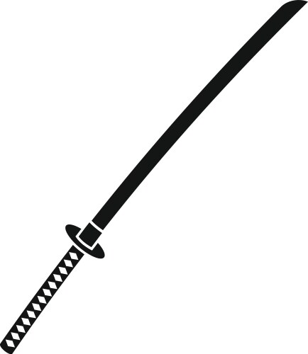 Japanese katana sword Royalty Free Vector Image