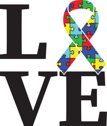 Autism love 1 Royalty Free Vector Image - VectorStock