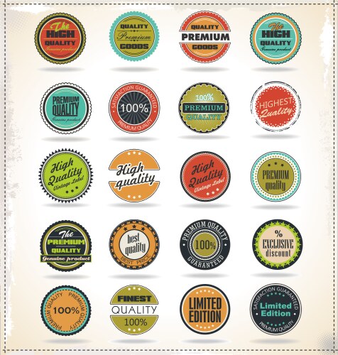 Retro labels Royalty Free Vector Image - VectorStock