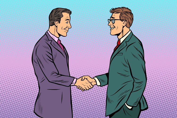 Handshake Cartoon Vector Images (over 7,600)