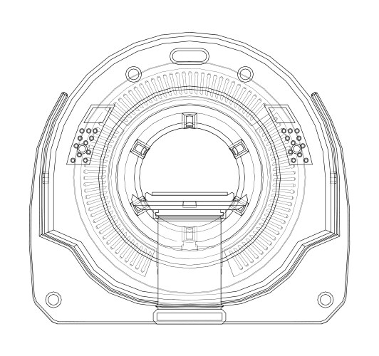 Ct mri scanner machine for medical research Vector Image