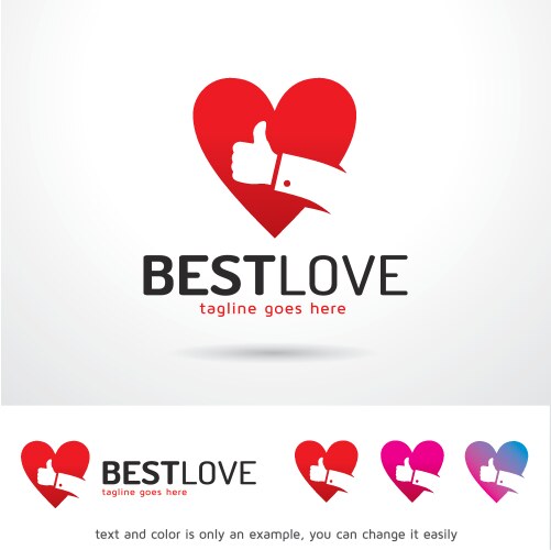 Together romantic love logo Royalty Free Vector Image