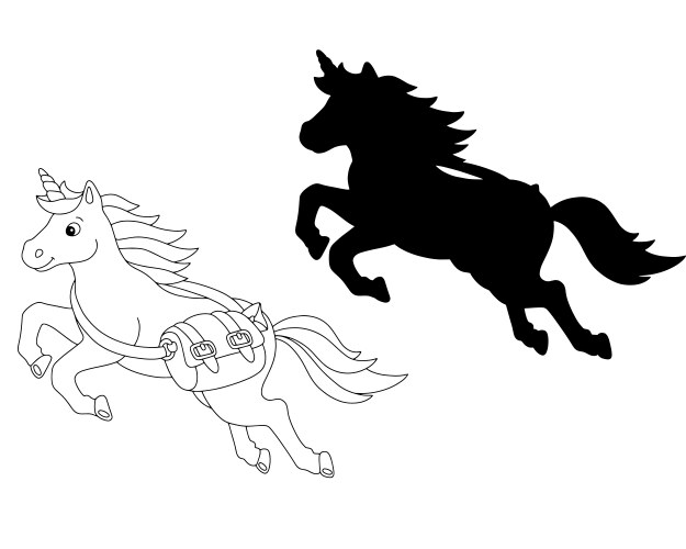 Black and White Unicorn Clipart Vector Images (over 1,300)
