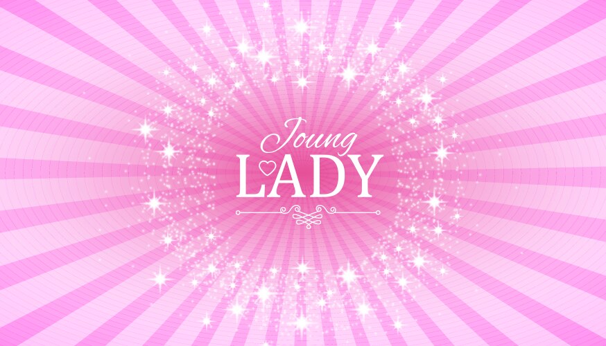 Cute pink banner for princess Royalty Free Vector Image