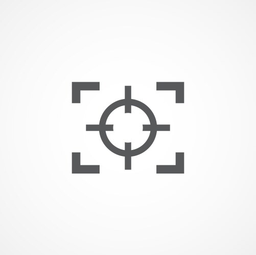 Round target focus logo Royalty Free Vector Image