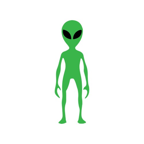 Green alien face Royalty Free Vector Image - VectorStock