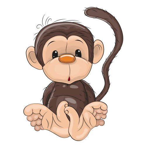 Beautiful cute monkey Royalty Free Vector Image