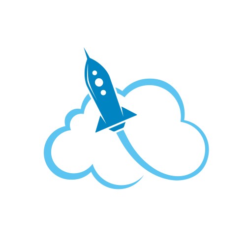 Rocket sky logo Royalty Free Vector Image - VectorStock