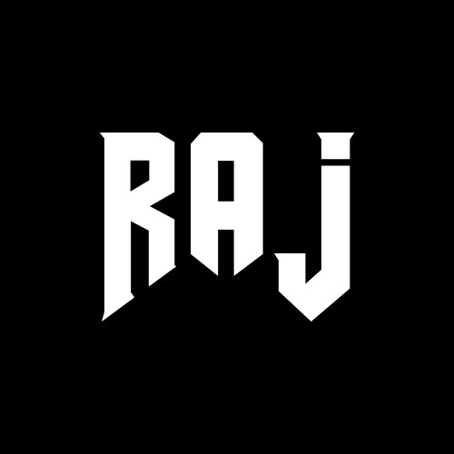 Raj logo letter design Royalty Free Vector Image