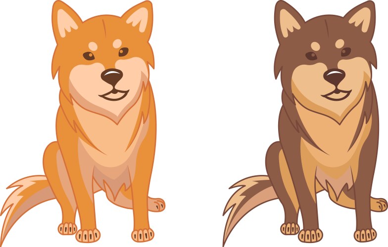 Shiba inu dog head Royalty Free Vector Image - VectorStock
