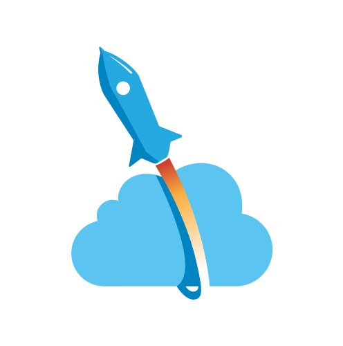 Rocket sky logo Royalty Free Vector Image - VectorStock