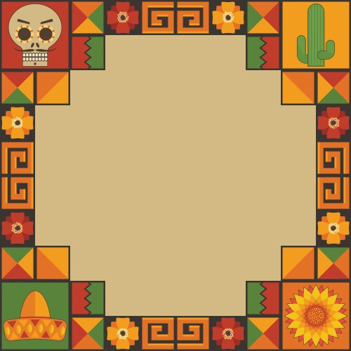 Mexican frame Royalty Free Vector Image - VectorStock