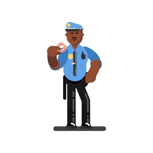 Cartoon police officer Royalty Free Vector Image