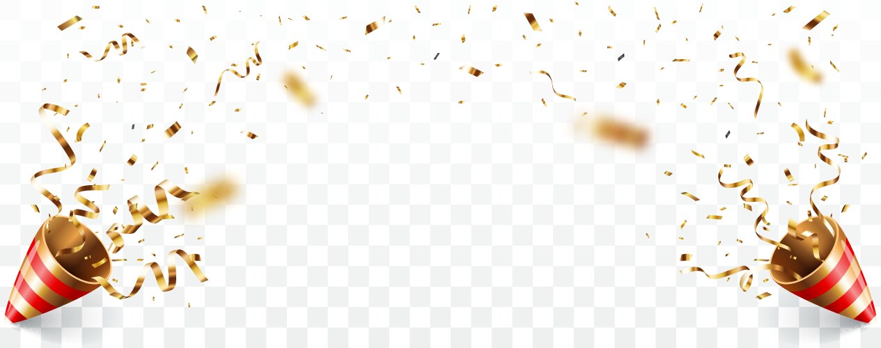 Exploding party popper Royalty Free Vector Image