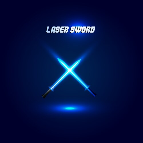 Crossed light swords Royalty Free Vector Image