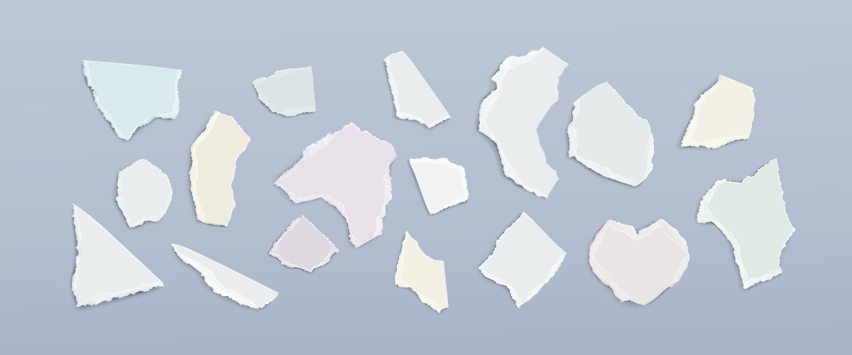 Torn newspaper paper piece cut for collage Vector Image