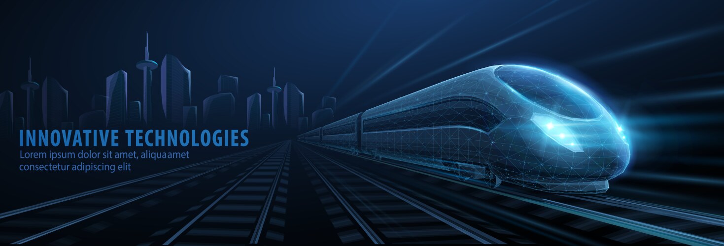 High-speed passenger express train Royalty Free Vector Image