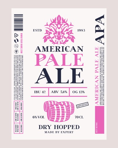 Template label for craft beer Royalty Free Vector Image