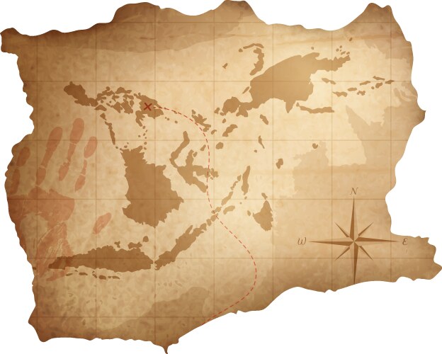 Pirate treasure map Royalty Free Vector Image - VectorStock