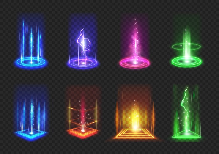 Futuristic Teleportation Portal Royalty Free Vector Image