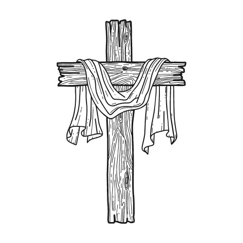 Jesus christ hanging on the cross Royalty Free Vector Image