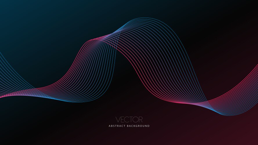 Shiny dynamic light waves background wallpaper Vector Image