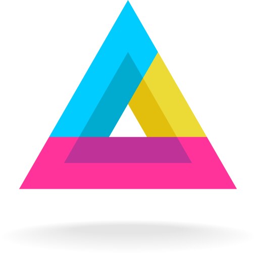 M colorful letter logo icon design Royalty Free Vector Image