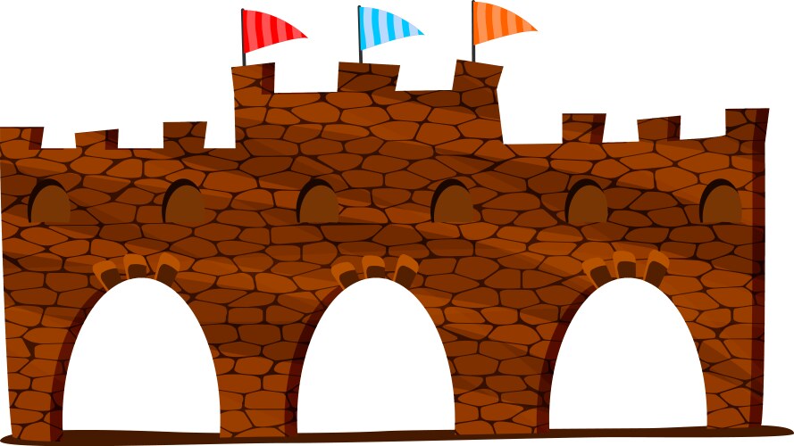 Fort historical building muscat city architecture Vector Image