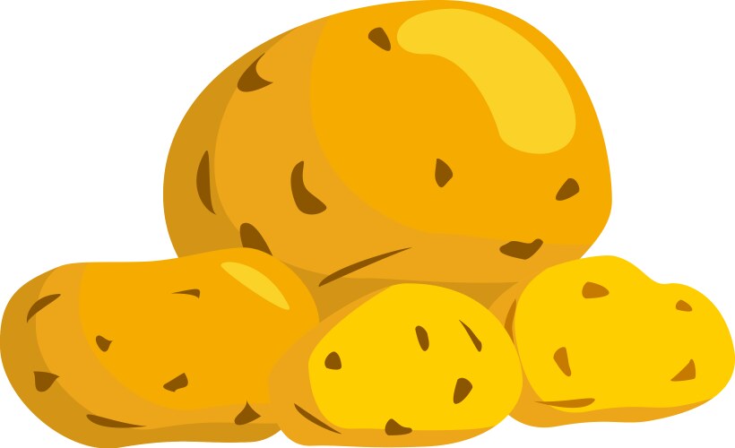 Flat potato plant Royalty Free Vector Image - VectorStock