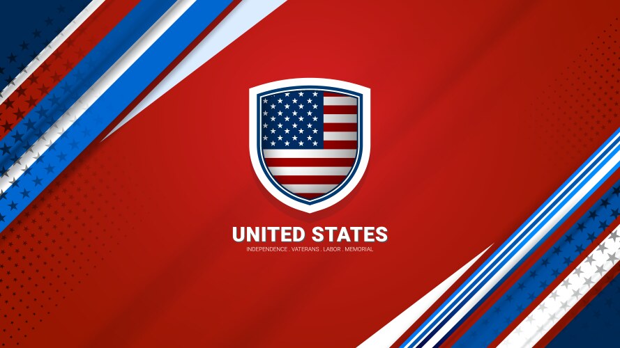American flag color background Royalty Free Vector Image