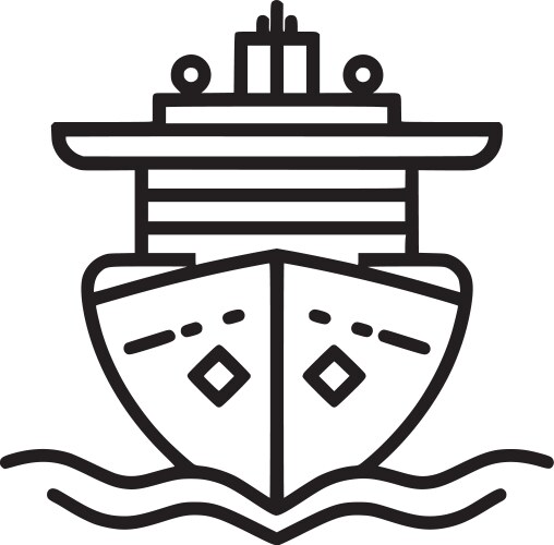 Cruise ship icons Royalty Free Vector Image - VectorStock