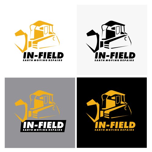 Dozer blade construction vehicle line icon Vector Image
