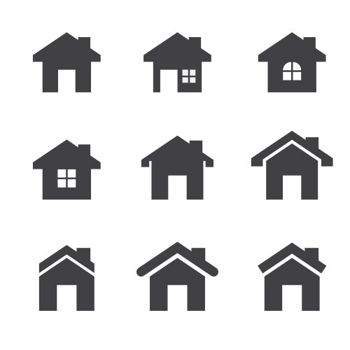 Hands house car icons Royalty Free Vector Image