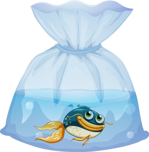 Cartoon character fish Royalty Free Vector Image