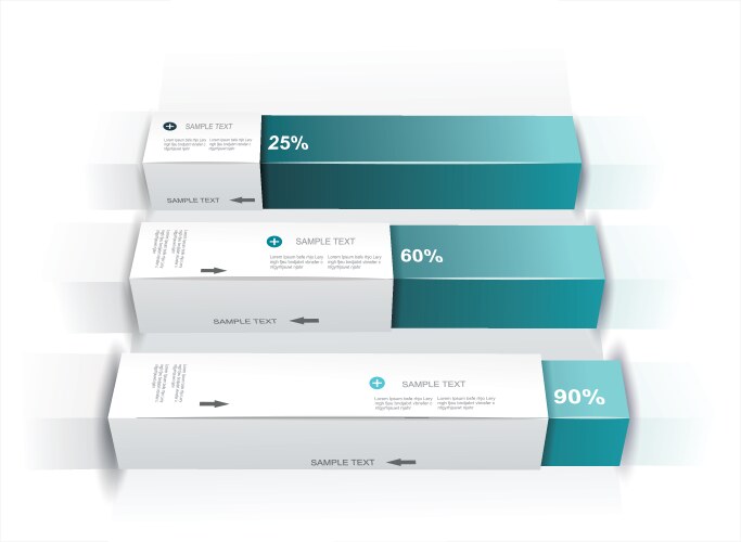 Modern box design minimal style infographic Vector Image