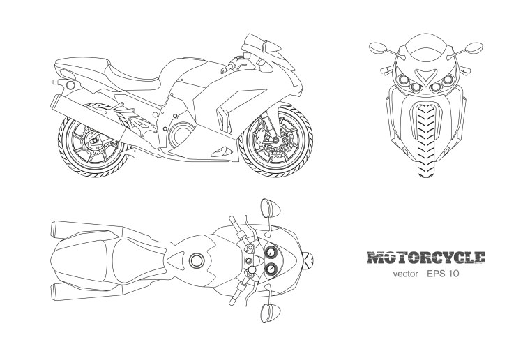 Top View Motorcycle Vector Images (over 630)