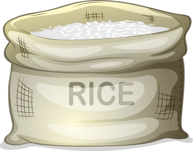 A sack of rice Royalty Free Vector Image - VectorStock