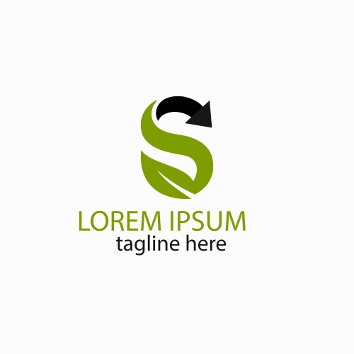 Modern s letter abstract logo design concept Vector Image