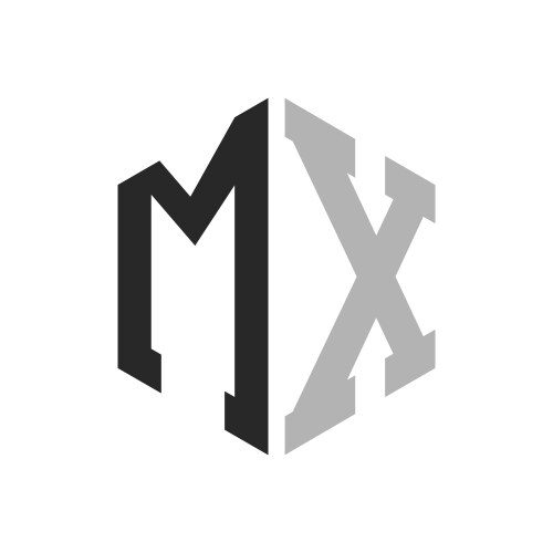 Modern unique hexagon letter mc logo design Vector Image