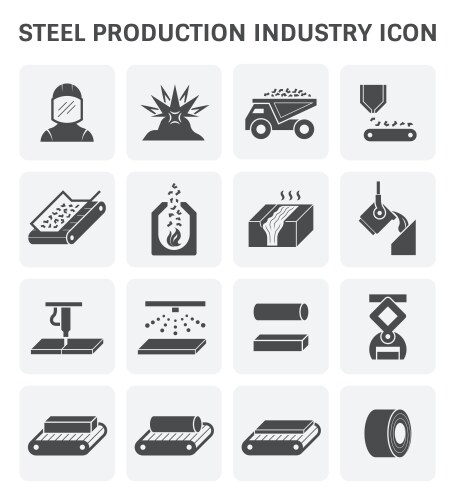 Steel icon Royalty Free Vector Image - VectorStock