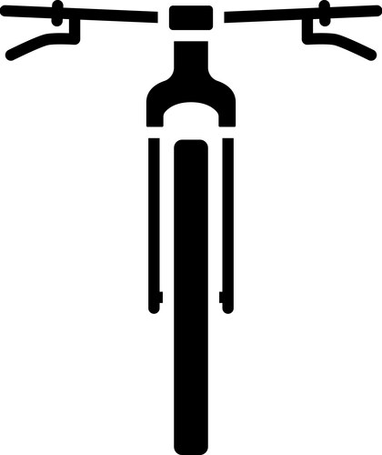 Bike icon front view Royalty Free Vector Image