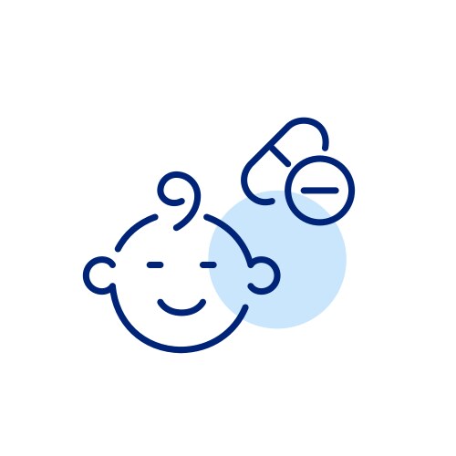 Child-friendly medication safe for infants baby Vector Image
