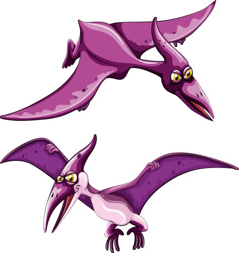 Cartoon pterosaurs Royalty Free Vector Image - VectorStock