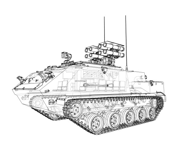 Anti-tank armored car Royalty Free Vector Image