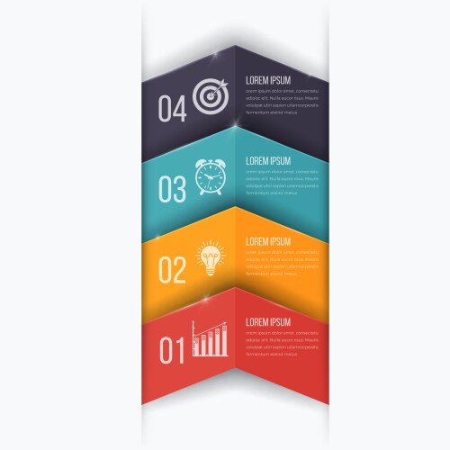 Business project template with arrows Royalty Free Vector