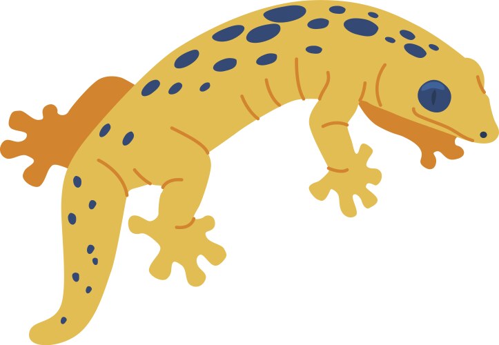 Cartoon tropical lizard Royalty Free Vector Image