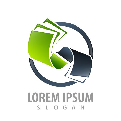 Document paper logo Royalty Free Vector Image - VectorStock