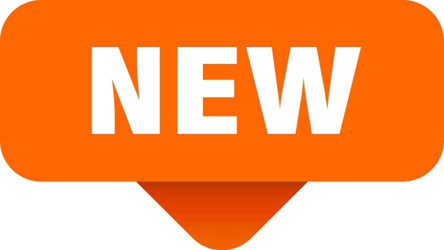 New sticker sign on transparent background Vector Image