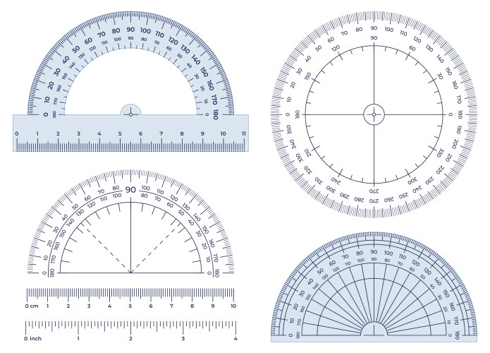 Protractor ruler Royalty Free Vector Image - VectorStock